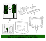 2016-2017 Chevrolet Cruze Folding Door Lock and Ignition Key 13514135 ...