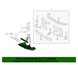 2000-2007 Toyota Splash Shield 51405-34010 | Toyota Parts Center