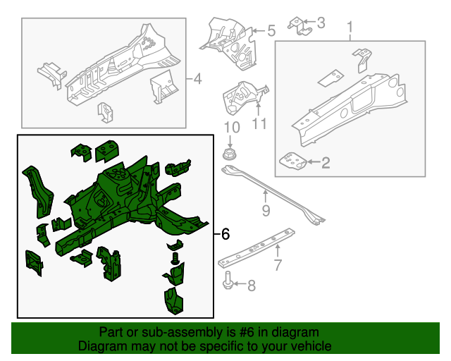 Ford FB5Z-16055-A - Apron/Rail Assembly - 2016-2019 Ford | OEM Ford Part