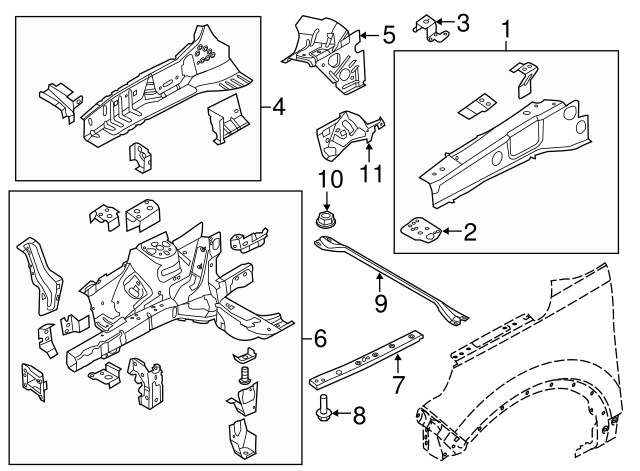 2016-2019 Ford Upper Rail Bracket - Driver's Side (LH) FB5Z-16C079-A ...