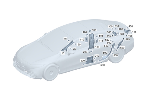 Trim for a, B, C, D-Pillar for 2024 Mercedes-Benz EQS 580 | Mercedes ...