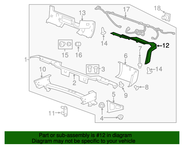 15284314 - Black Passenger Side Rear Bumper Step Outer Pad 2007-2013 GM ...