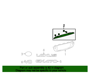 2003-2009 Lexus GX470 License Shield 75132-60070 | OEM Parts Online
