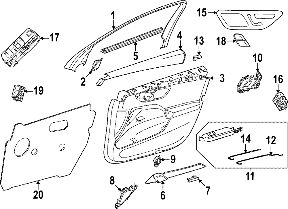 2022-2025 Mercedes-Benz Window Trim 206-727-04-00-9051 | Mercedes-Benz ...