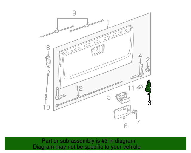 2007-2022 GM Tailgate Hinge 15192282 | GMPartsDirect.com