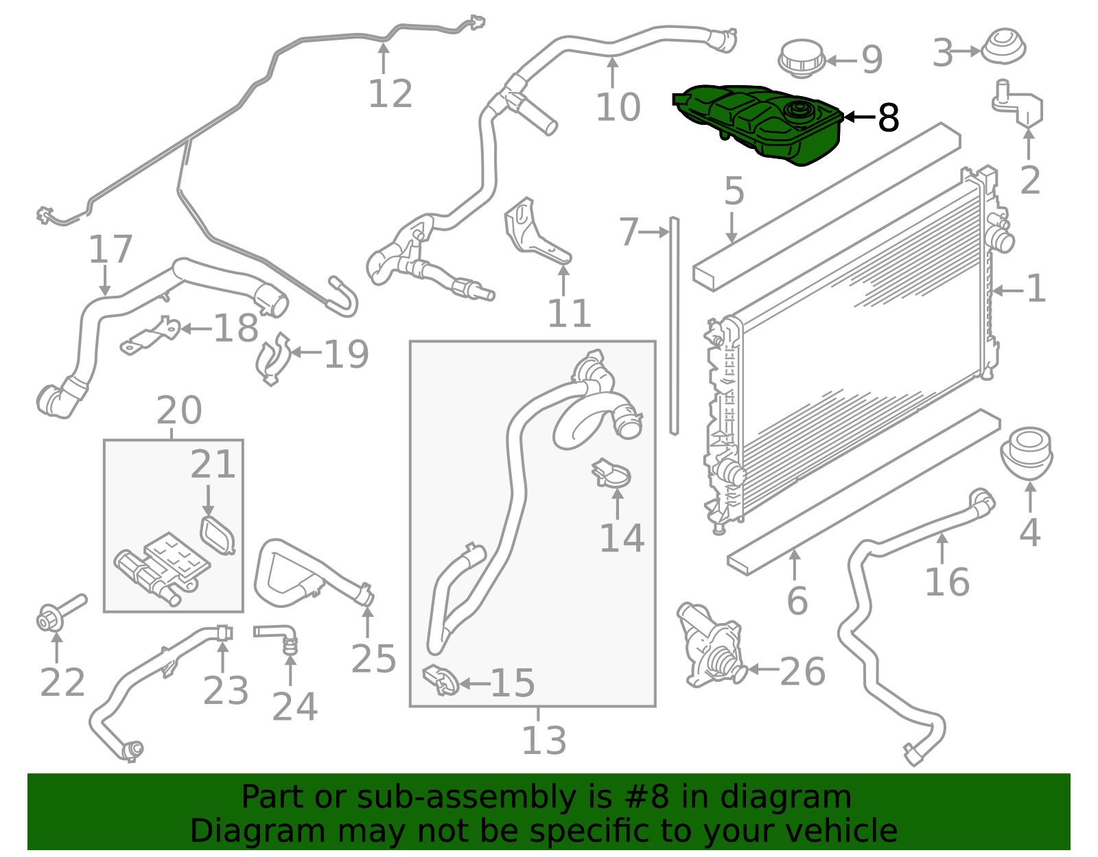 CV6Z-8A080-C - Engine Coolant Reservoir - 2013-2021 Ford | Eastgate ...