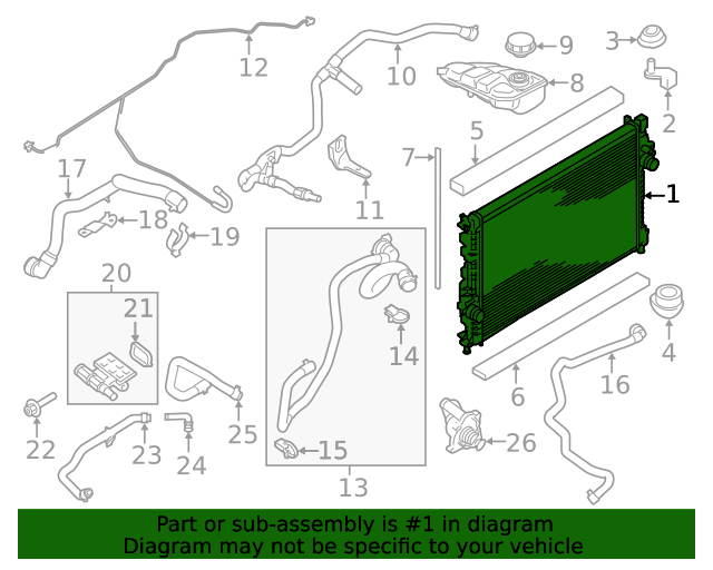 CV6Z-8005-B 2013-2018 Ford Radiator | Fairway Ford Parts
