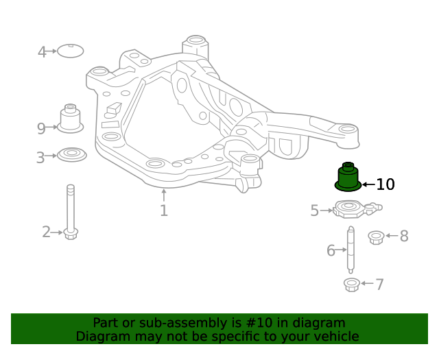 2019-2024 Toyota Cross-Member Bushing 52275-0R010 | Toyota San Diego Parts