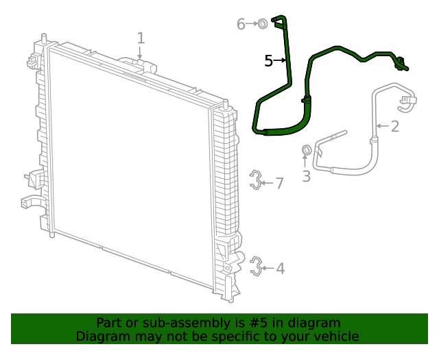 2018-2024 GM Transmission Cooler Outlet Pipe 84990703 | OEM Parts Online