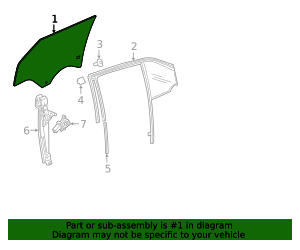 2019-2023 Cadillac XT4 Rear Passenger Side Door Window 84749628 GM ...