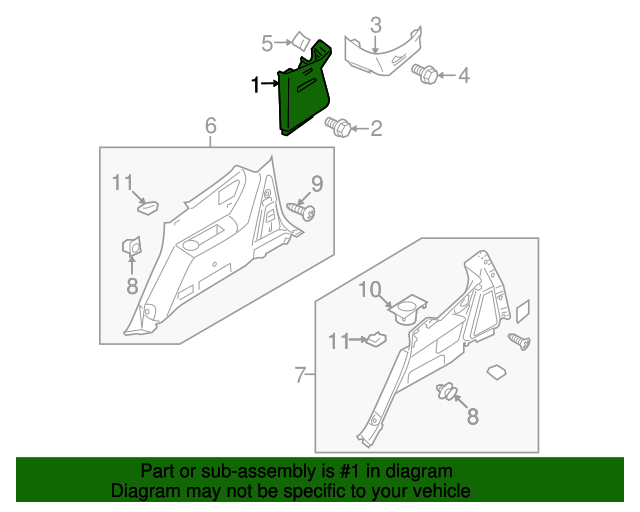 85850-2J000J7-DS - Pillar Trim - 2009 Kia Borrego | Kia Auto Parts
