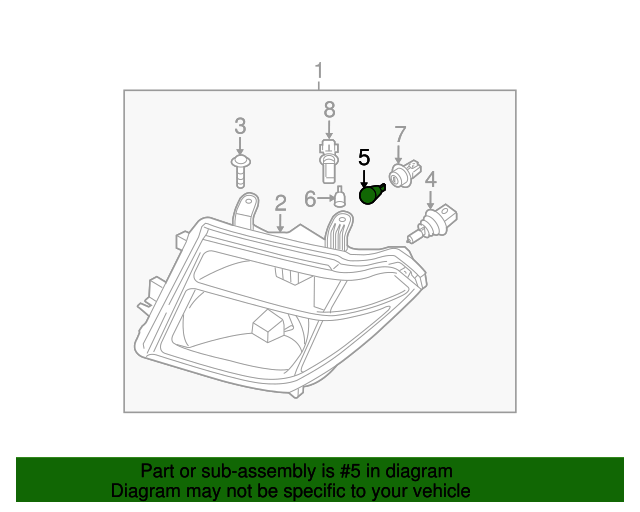 2008-2019 Nissan Signal Lamp Bulb 26717-9B90B | Nissan Parts Plus