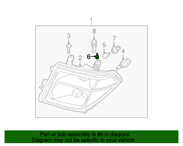 2001-2021 Nissan Bulb 26261-9B900 | Nissan Parts Plus