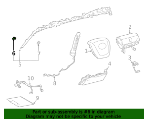2013-2025 Toyota Curtain Air Bag Clip 90467-18017 | OEM Parts Online
