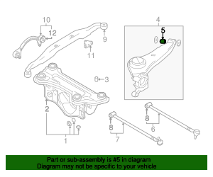 2001-2006 Hyundai Santa Fe Trailing Arm Bushing 55118-26000 | OEM Parts ...