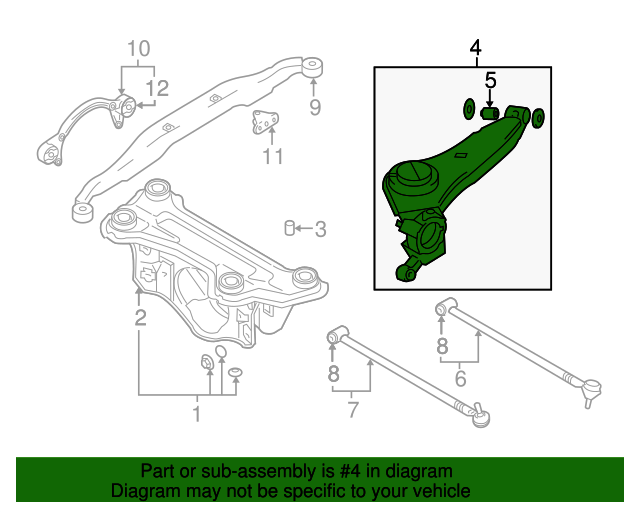 2001-2003 Hyundai Santa Fe Trailing Arm 55100-26000 | AutoNationParts.com
