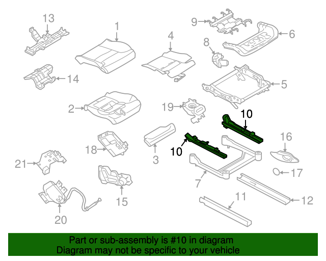 32206976 - Seat Track - 2018-2021 Volvo | Volvo OEM Parts Direct