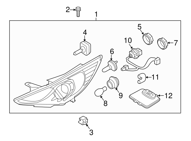 2013-2014 Hyundai Sonata Headlamp Assembly 92101-3Q200 | OEM Parts Online