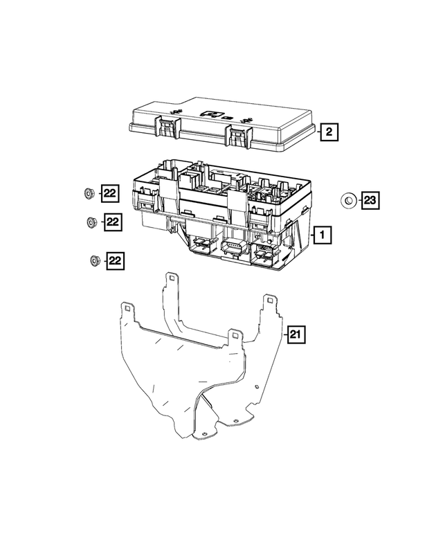 2014-2020 Mopar Totally Integrated Power Module Cover 68235358aa ...