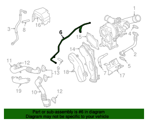 2005 GM Turbocharger Coolant Return Pipe 97354869 GM | GMPartsDirect.com