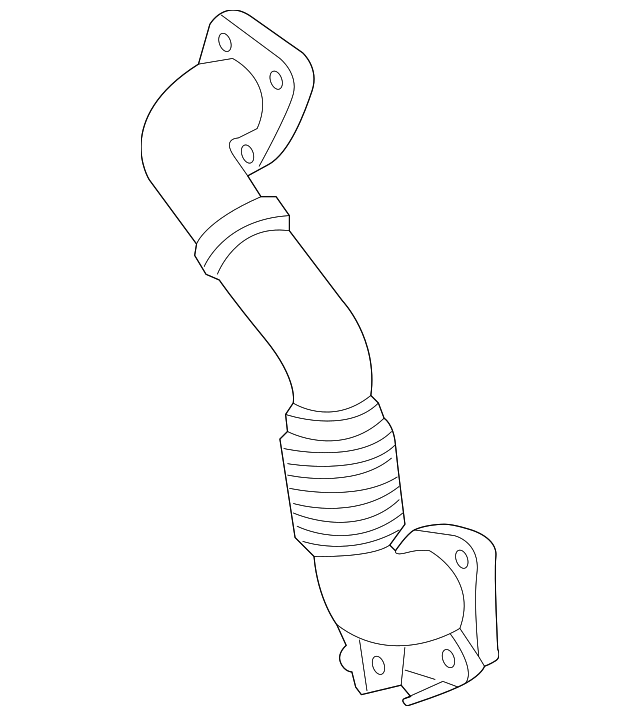 2006-2007 GM Passenger Side Exhaust Manifold Outlet Pipe 97365041 ...