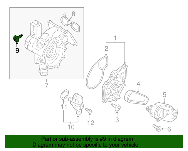 WHT-004-972 - Thermostat Unit Screw 2016-2023 Audi | Audi OEM Parts