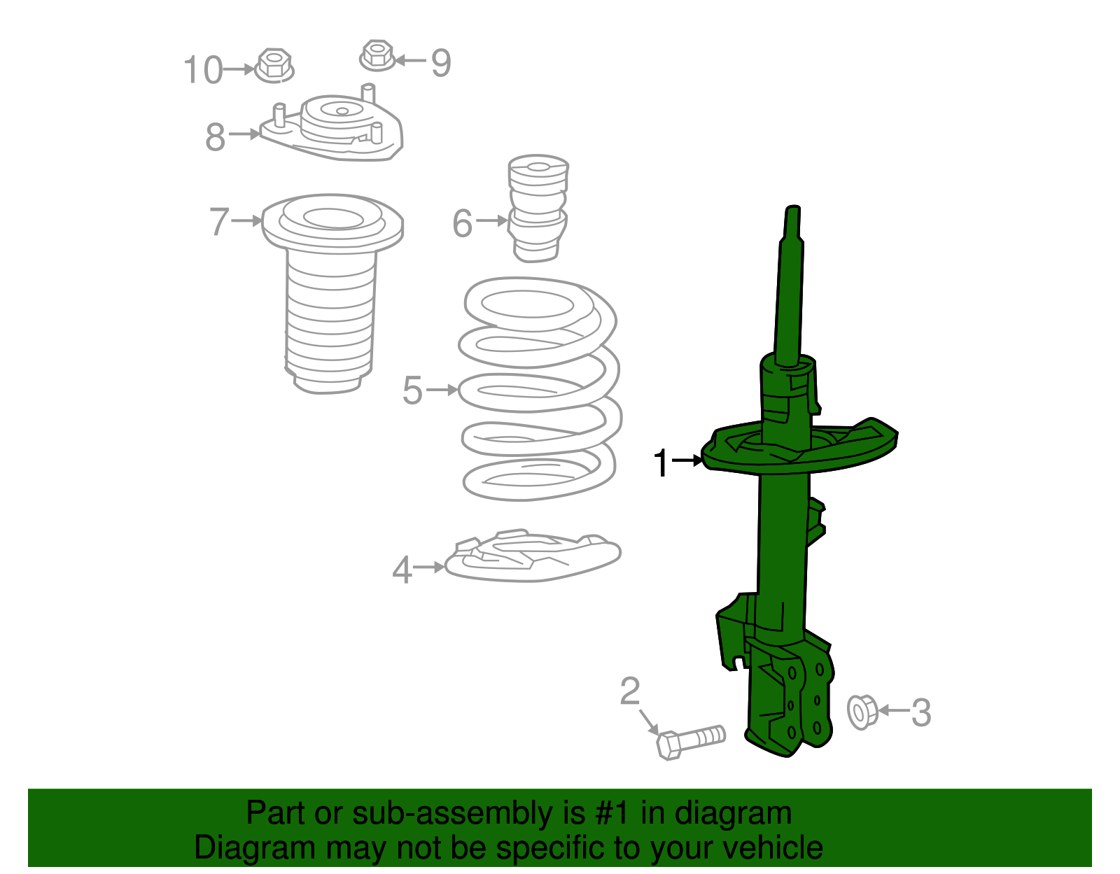 2016-2019 Lexus Strut 48520-8Z122 | OEM Parts Online