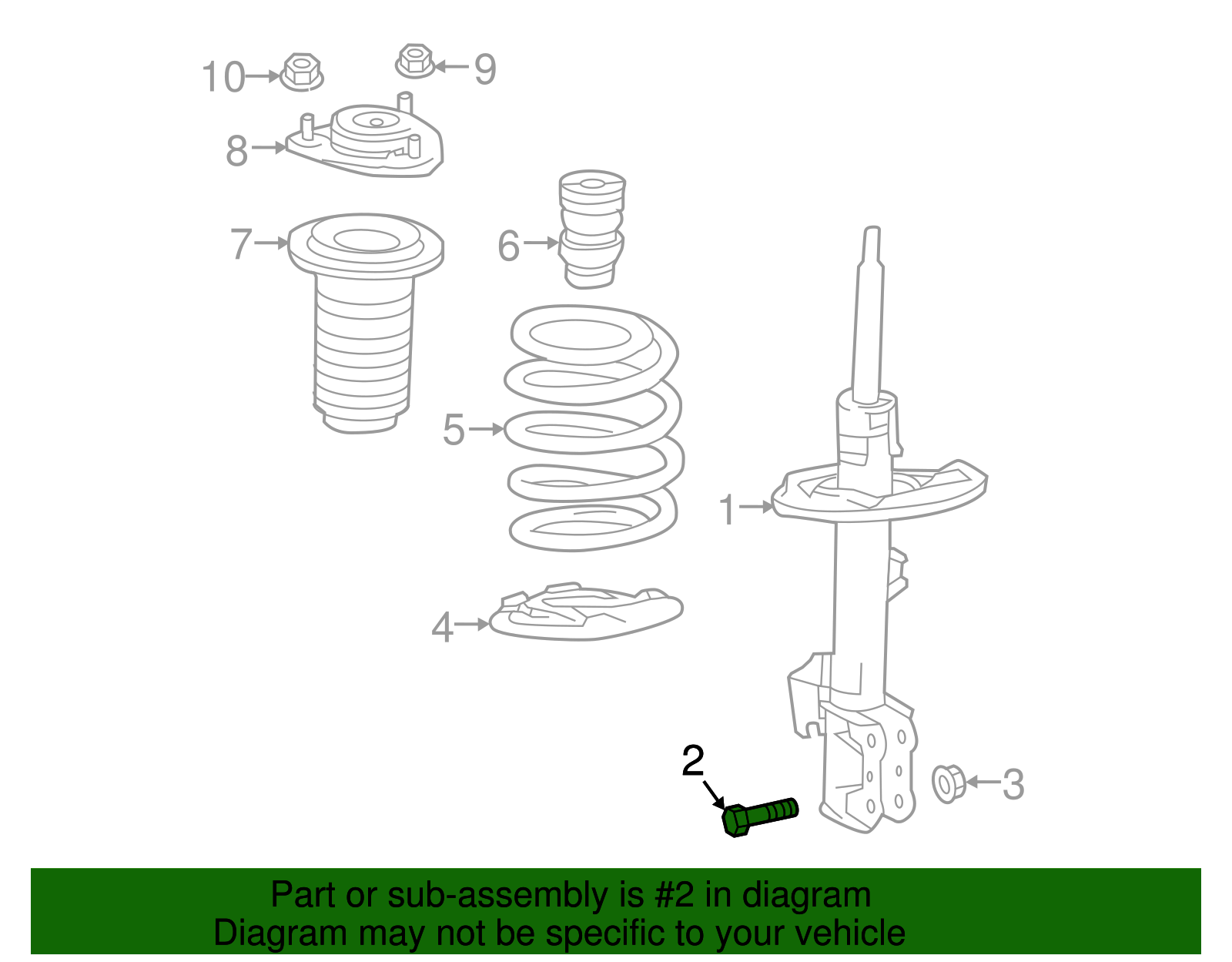 2002-2022 Lexus Strut Bolt 90080-10335 | Retail Performance Auto Parts