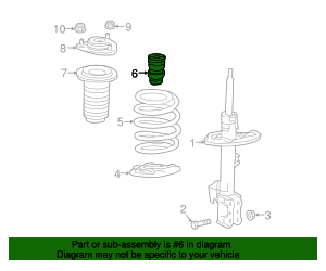 2016-2022 Lexus Suspension Strut Bumper 48331-0E070 | AutoNationParts.com