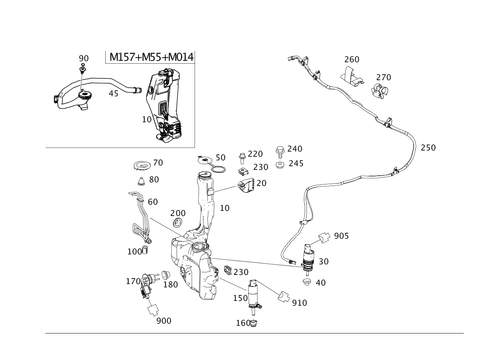 Windshield Washer System, Headlamp Cleaning System for 2015 Mercedes ...