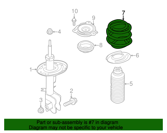54010-1AA3B - Coil Spring 2009-2014 Nissan Murano | Nissan Parts ...