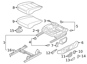 8S8-881-183-A - Seat Track Adjust Mechanism 2019-2023 Volkswagen Arteon ...