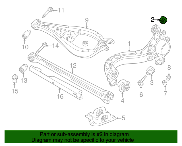 33306852895 - 1991-2016 BMW Trailing Arm Joint (33-30-6-852-895) | BMW ...