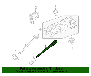 2005-2014 Ford Mustang Lower Shaft 4R3Z-3B676-AA | Ford OEM Parts Outlet