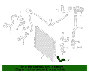 213-501-37-00 - Radiator Coolant Hose 2018-2021 Mercedes-Benz ...