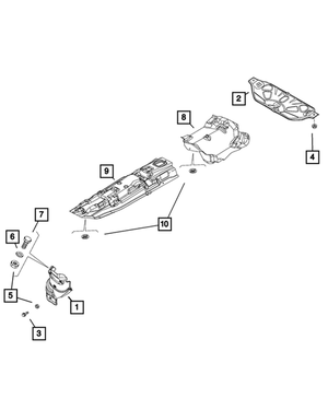 2015-2018 Mopar Exhaust Shield 68246917AA | AutoNationParts.com