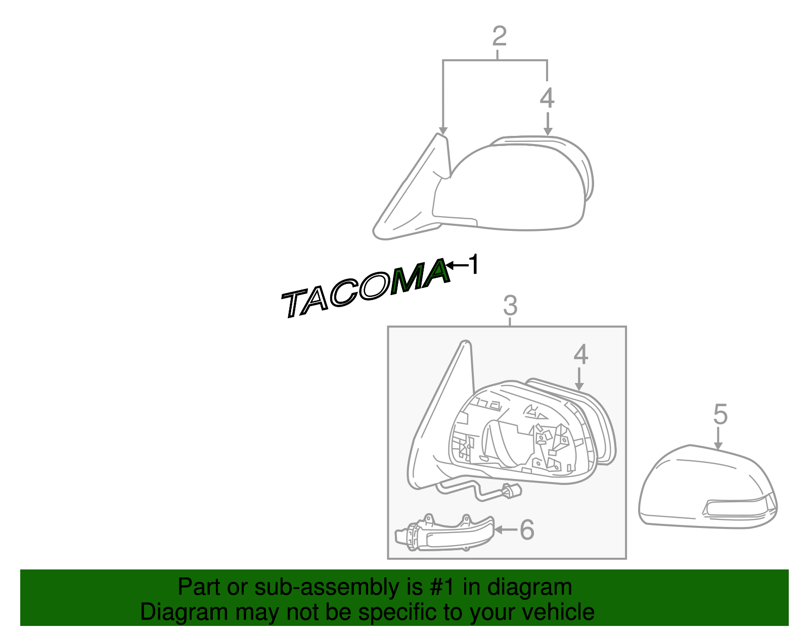 2005-2015 Toyota Tacoma Nameplate 75427-04010 | Retail Performance Auto ...