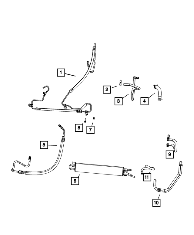 MOPAR GENUINE POWER STEERING PRESS LINE - 52089329AD - 52089329AD ...