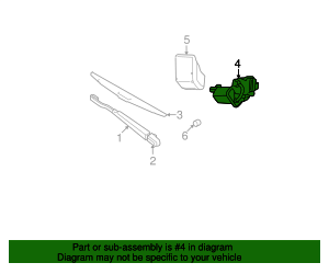2007-2018 Jeep Wiper Motor 68002489AA | Mopar Parts Canada