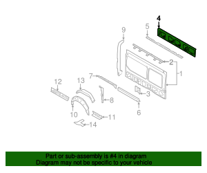 2015-2023 Ford Roof Rail NK3Z-6151212-A | Blue Springs Ford Parts