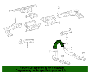 2016-2024 Toyota Lower Duct 87215-47030 | Toyota Parts Center