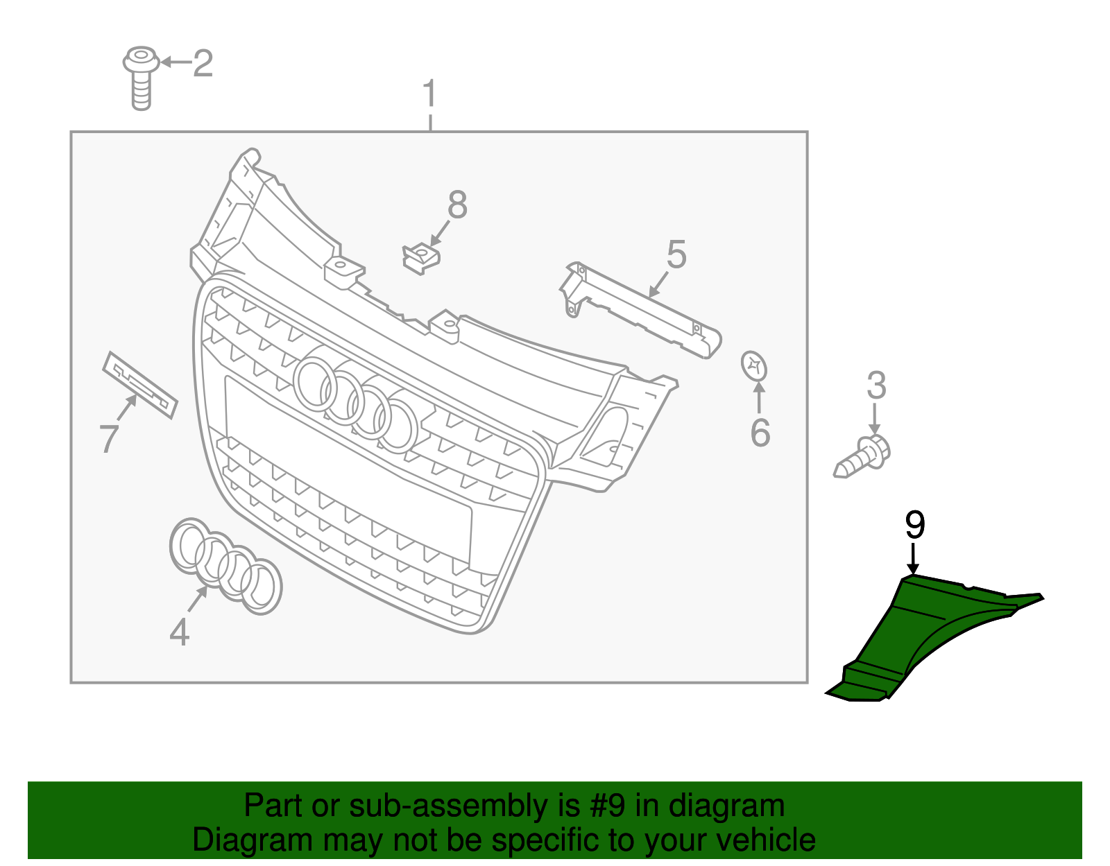 2008-2015 Audi Side Panel 8J0-807-081-B | OEM Parts Online