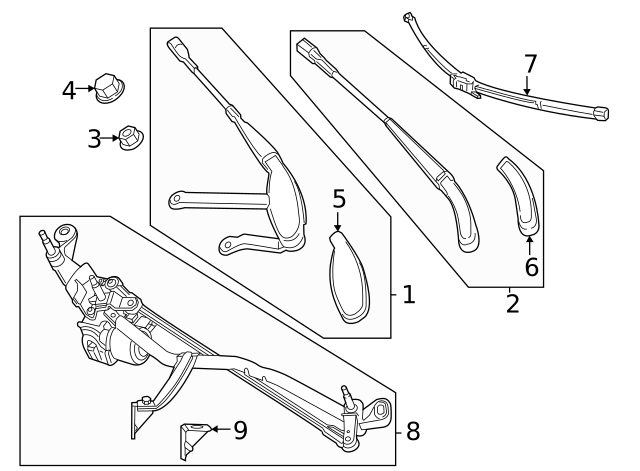 223-820-01-06 - Windshield Wiper Motor 2021-2023 Mercedes-Benz ...
