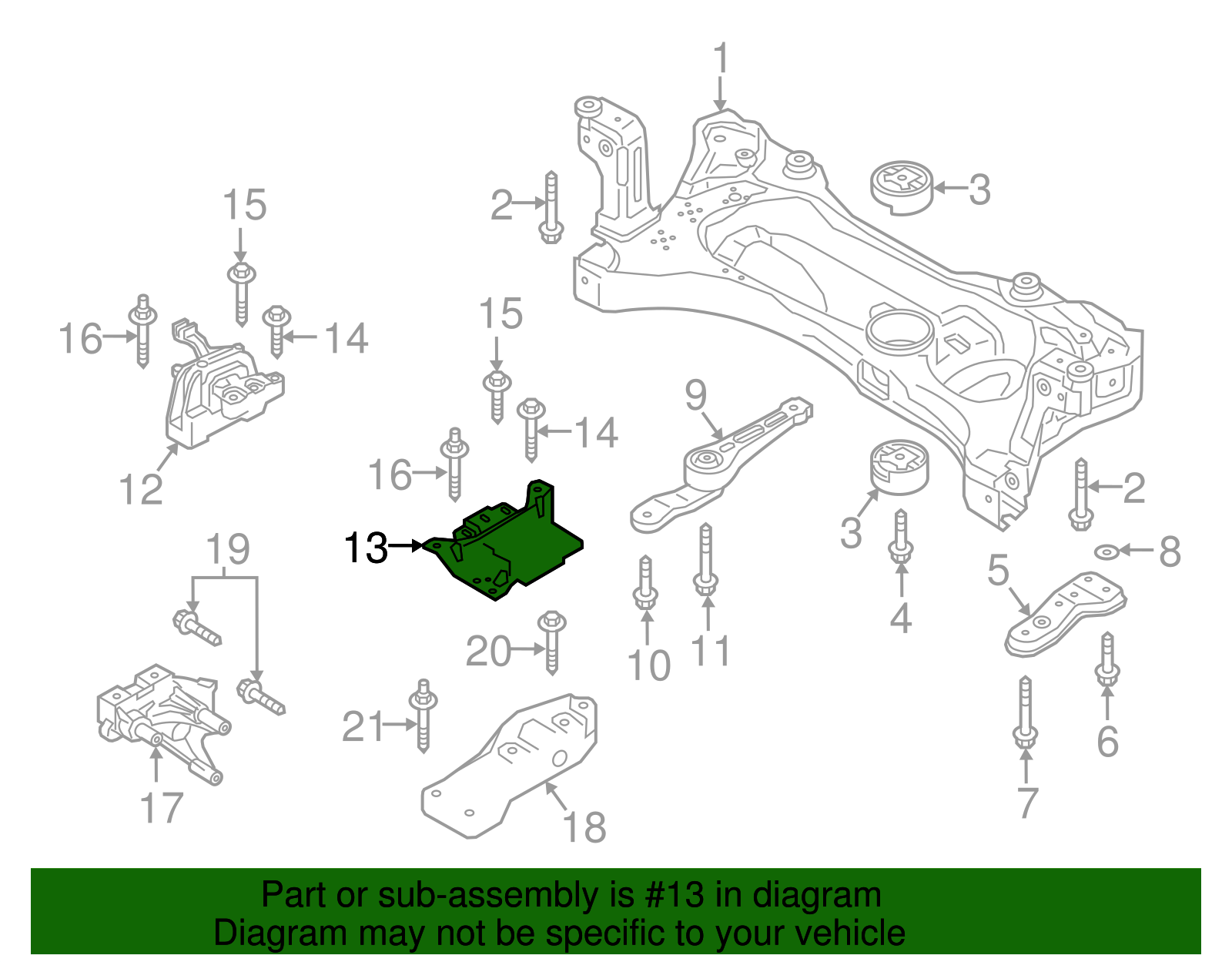 5Q0-199-555-BL - 2015-2019 Volkswagen - Motor Mount | Order Euro Parts