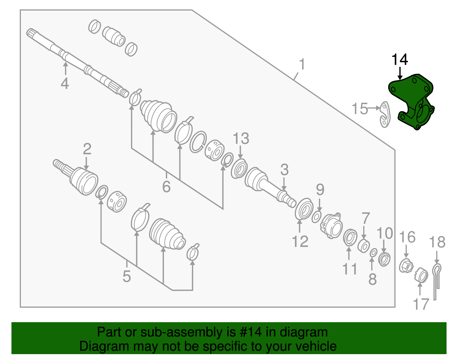2013-2024 Nissan Cv Axle Shaft Carrier Bearing Bracket 39780-3JA0A | My ...