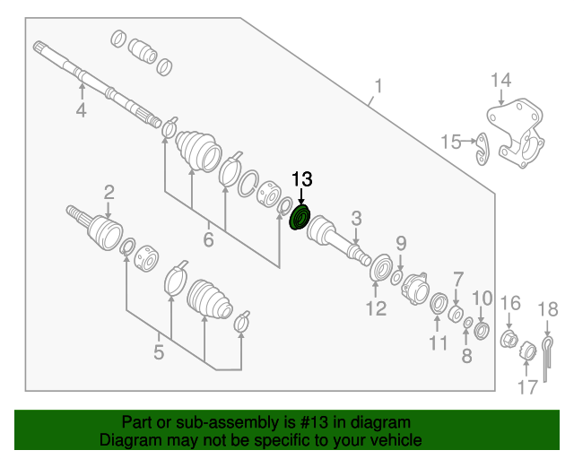 2013-2019 Nissan Pathfinder Dust Seal - Passenger Side (RH) 39752-JA20A ...