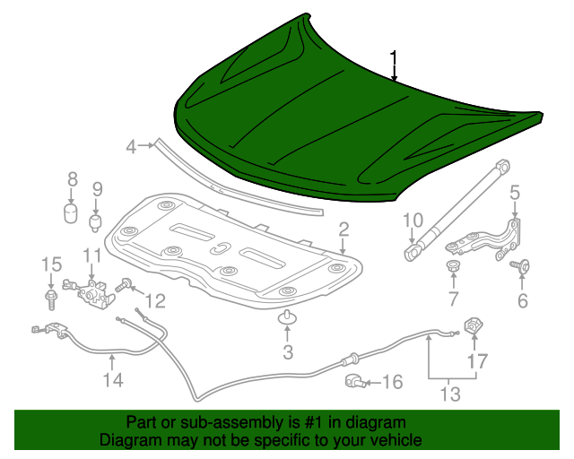 2018-2024 Chevrolet Hood 84023477 GM | GMPartsDirect.com