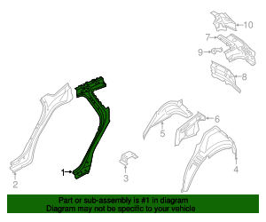 2018-2020 Volvo XC60 Lock Pillar Reinforced - Driver's Side (LH ...