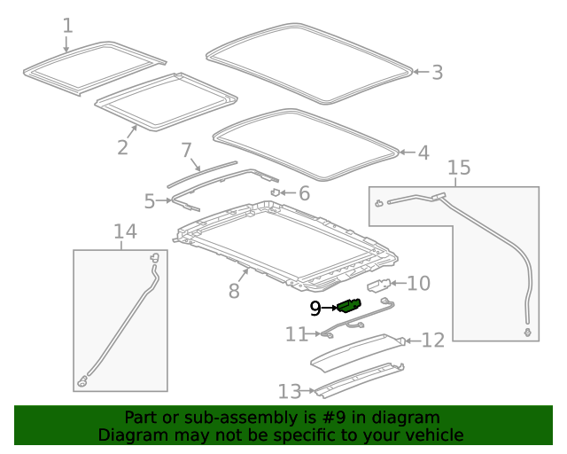 2017-2021 GM Sunroof Motor 84601775 | TascaParts.com