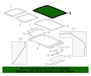 2017-2025 GM Sunroof Window Seal 84398130 | GM Parts Center